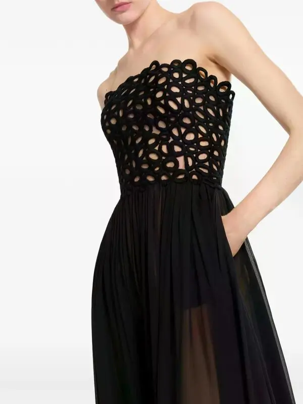 Elie Saab Strapless Maxi Dress
