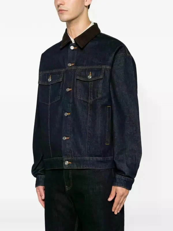 Nn07 Roy 1882 Corduroy-collar Denim Jacket