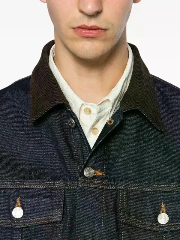 Nn07 Roy 1882 Corduroy-collar Denim Jacket
