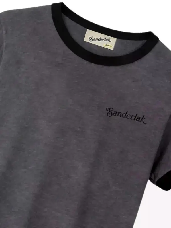 SANDERLAK Logo-embroidered T-shirt