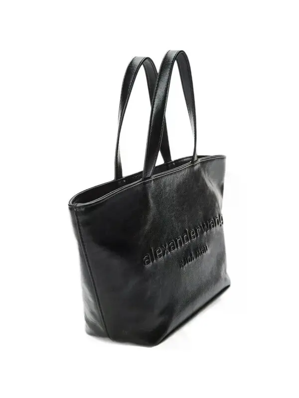Alexander Wang Embossed Logo Leather Tote Bag - Black