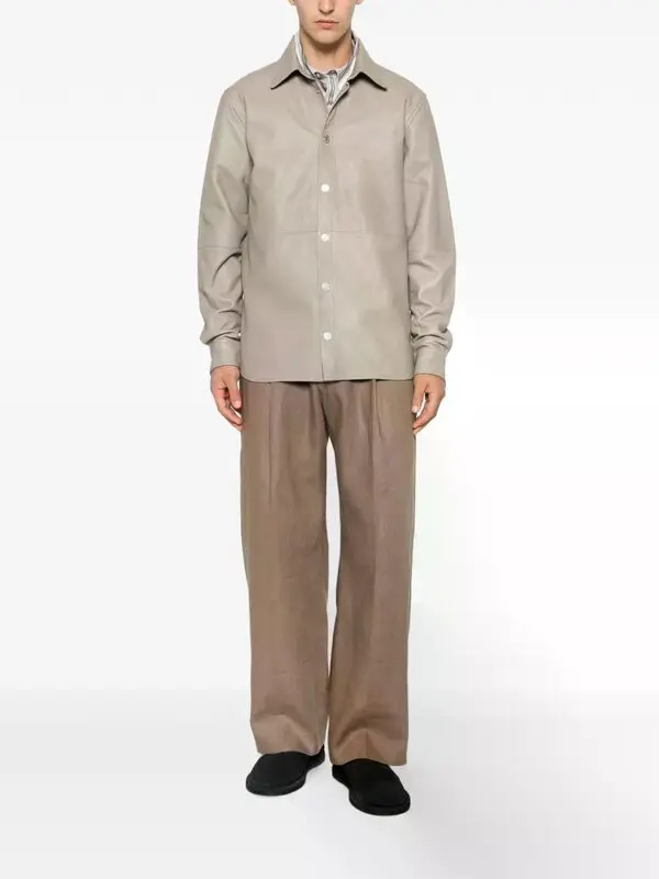 WON HUNDRED Long-sleeve Leather Shirt