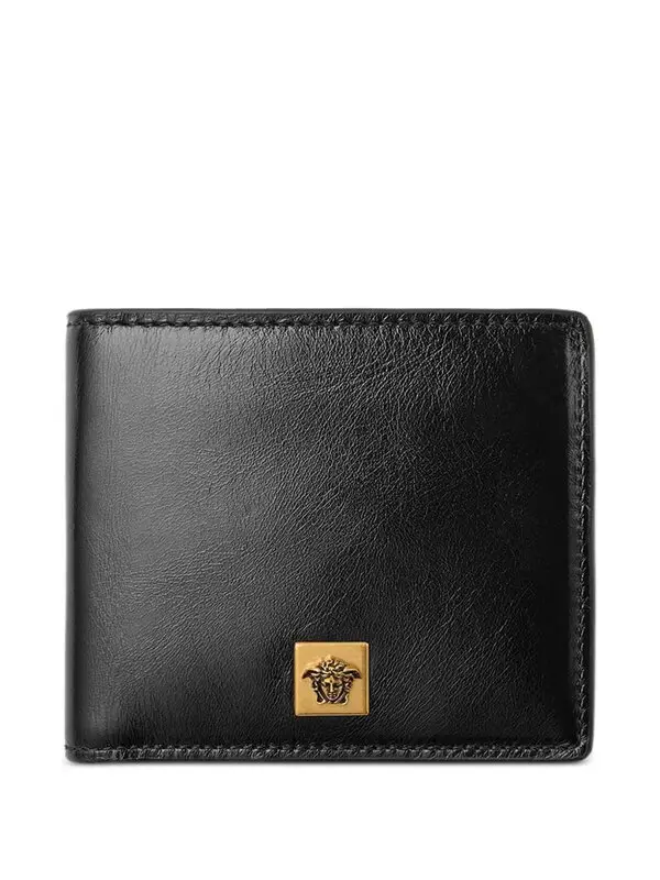 Versace Medusa Plaque Bifold Wallet - Black