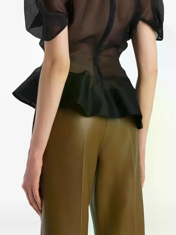 Khaite Asymmetric Draped Silk Top