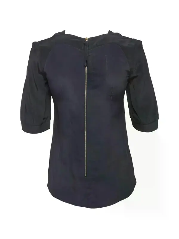 Marni Satin Short Sleeve Top - Black