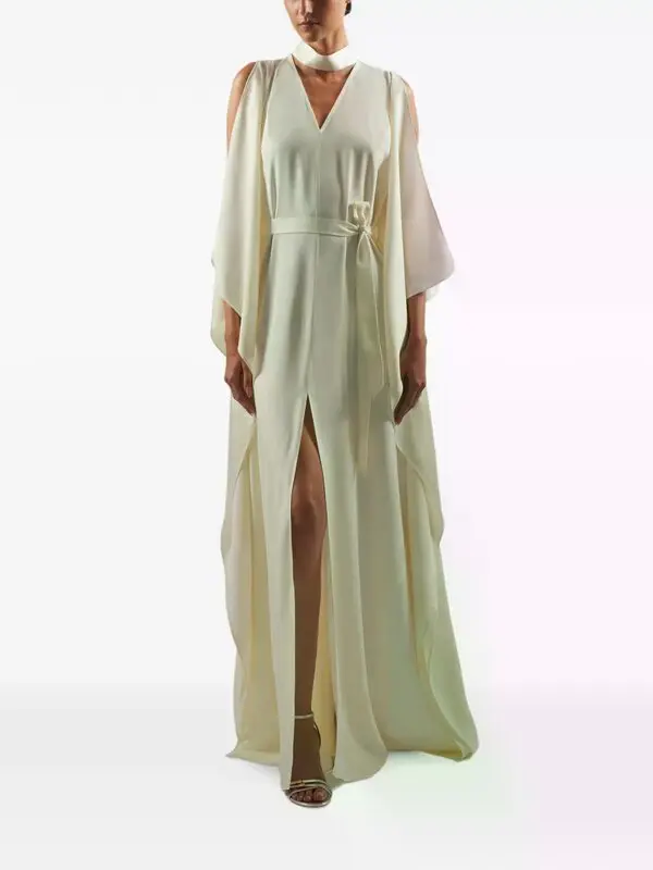 TALLER MARMO Belted Kaftan Maxi Dress - Neutrals
