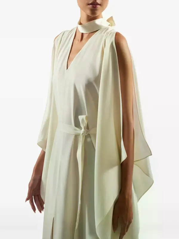 TALLER MARMO Belted Kaftan Maxi Dress