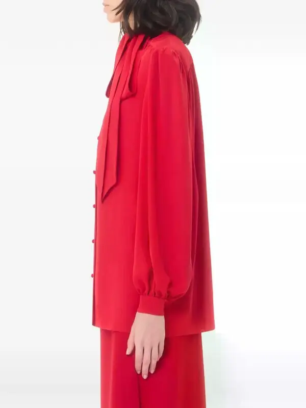 Valentino Garavani Silk Georgette V-neck Blouse