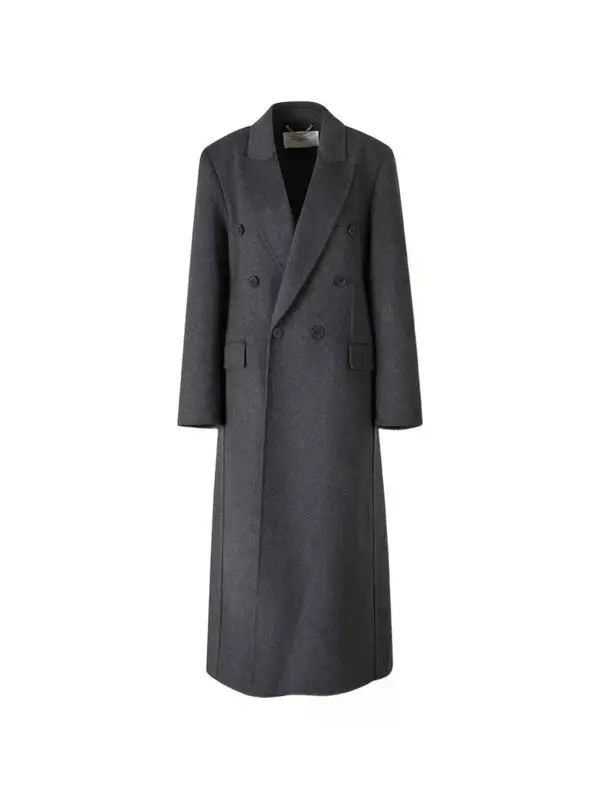 Victoria Beckham Double-breasted Button-fastening Coat - Grey