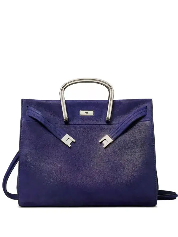 Tory Burch Lee Radziwill Suede Tote Bag - Purple