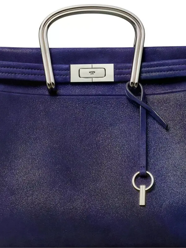Tory Burch Lee Radziwill Suede Tote Bag - Purple