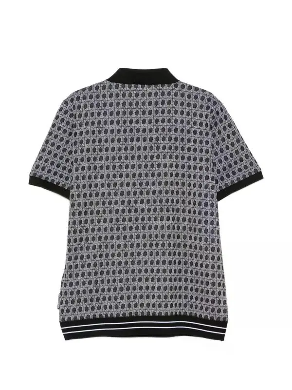Karl Lagerfeld Monogram-pattern Polo Shirt