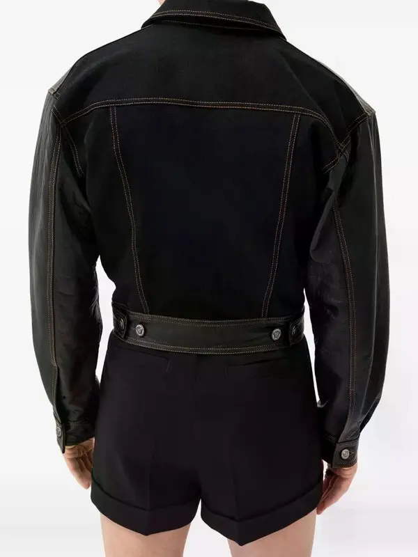 Versace Contrast Panel Button-up Jacket