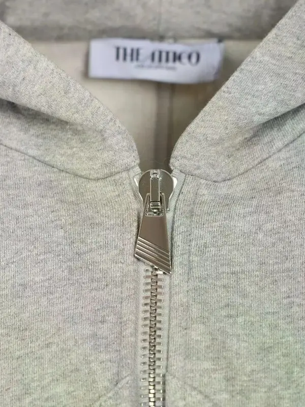Attico Logo Embroidered Zip-up Hoodie