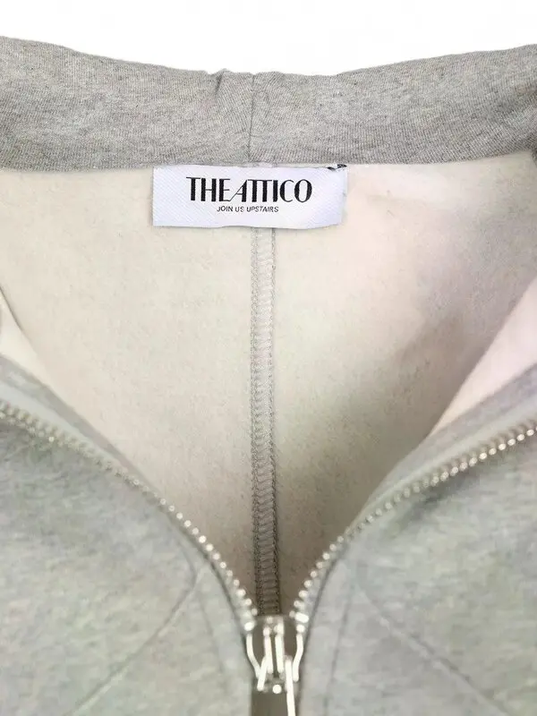 Attico Logo Embroidered Zip-up Hoodie
