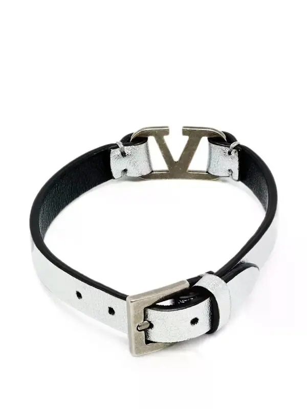 Valentino Garavani Vlogo Leather Bracelet