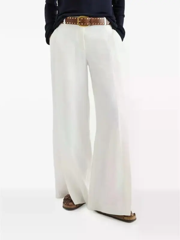 TWP Taite Wide-leg Trousers - White
