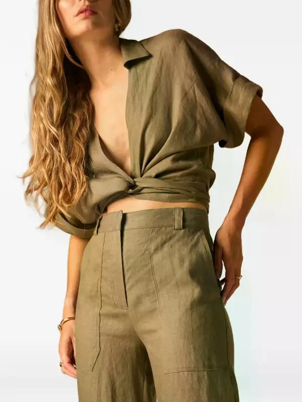 JBQ Chiara Twist-front Cropped Top