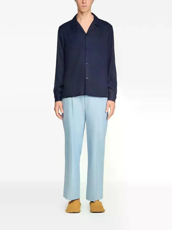 Sandro Long-sleeve Shark-collar Shirt