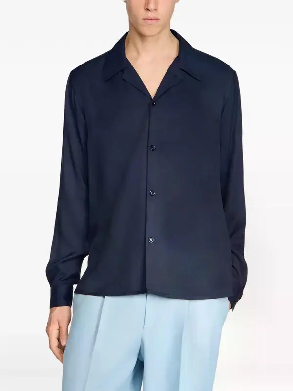 Sandro Long-sleeve Shark-collar Shirt