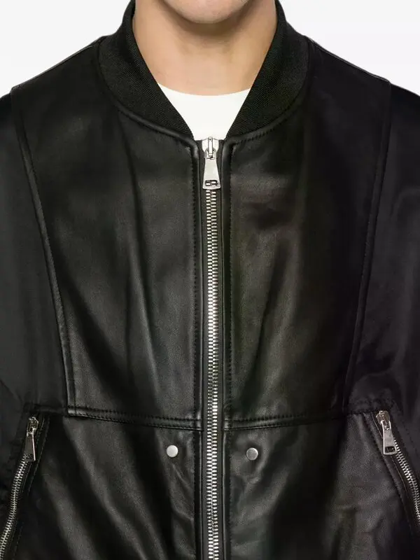 YES LONDON Leather-panelled Bomber Jacket