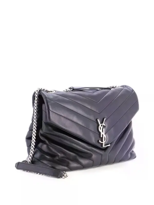Saint Laurent Loulou Matelassé Chevron Leather Medium Shoulder Bag