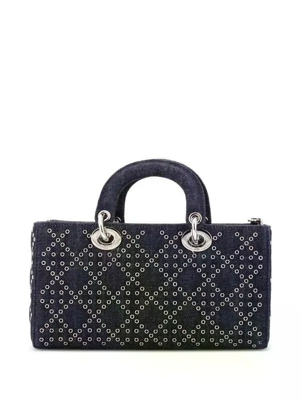 Dior Lady D-joy Bag Macrocannage Quilted Denim Satchel