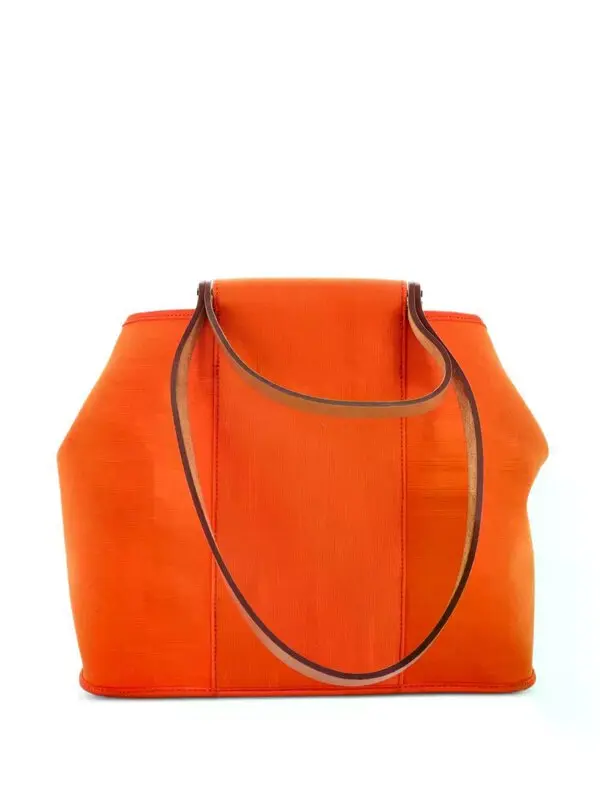 Hermès Cabag Handbag In Toile And Leather