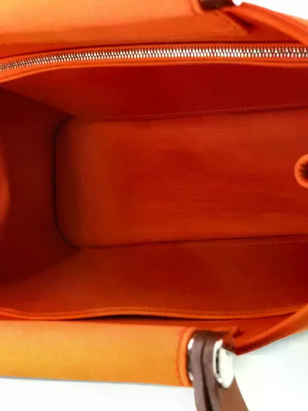 Hermès Cabag Handbag In Toile And Leather
