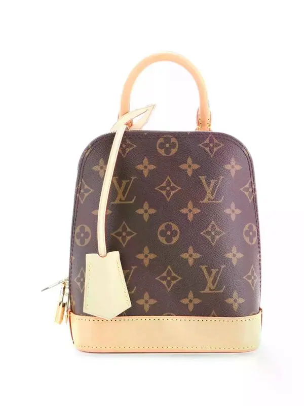LOUIS VUITTON Alma Monogram Canvas Backpack - Brown