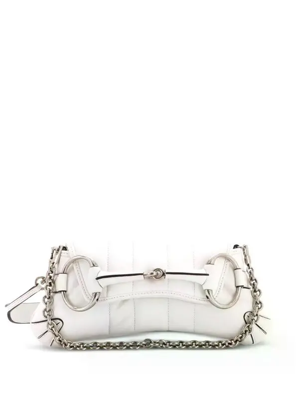 Gucci Horsebit Chain Vertical Quilted Leather Small Shoulder Bag - Black