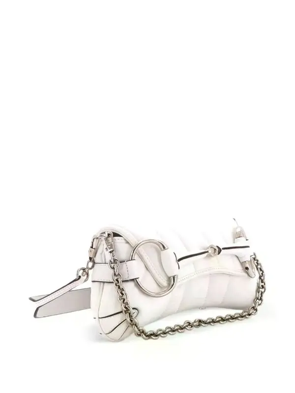 Gucci Horsebit Chain Vertical Quilted Leather Small Shoulder Bag - Black