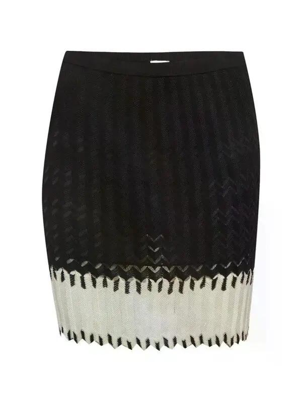 Missoni Zig Zag Knit Mini Skirt - Black