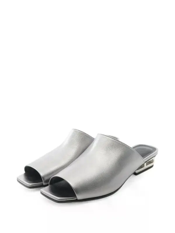 Hermès Idole Mule Sandals - Silver