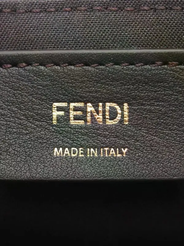 Fendi Ff Embossed Denim Vanity Bag Satchel