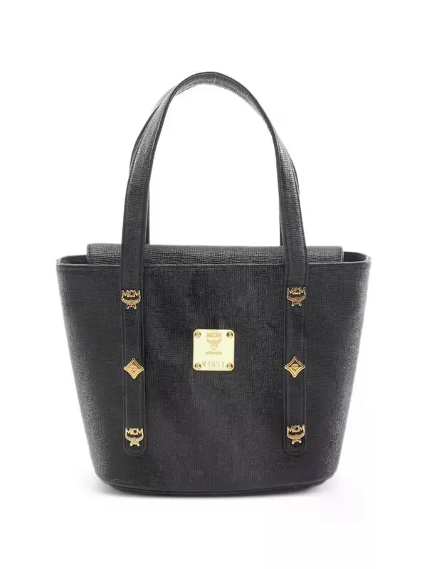 Mcm Logo-stud Embellished Tote Bag