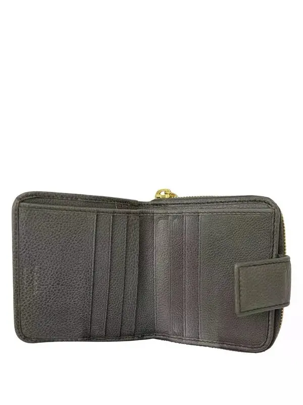 Saint Laurent 20th Century Leather Monogram Zip Wallet Small Wallets