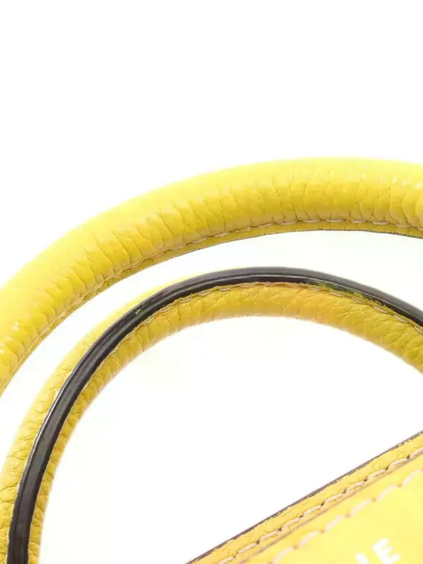 Celine Nano Grained Calfskin Luggage Tote Satchel - Yellow