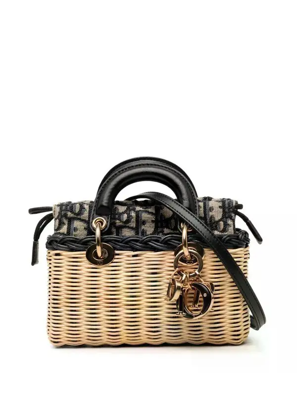 Dior Micro Wicker Lady D-joy Satchel - Neutrals