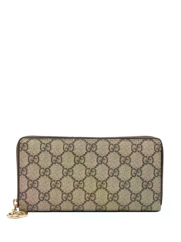 Gucci 2000-2015 Gg Supreme Zip Around Wallet Long Wallets