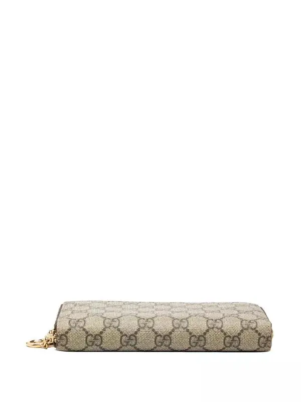 Gucci 2000-2015 Gg Supreme Zip Around Wallet Long Wallets
