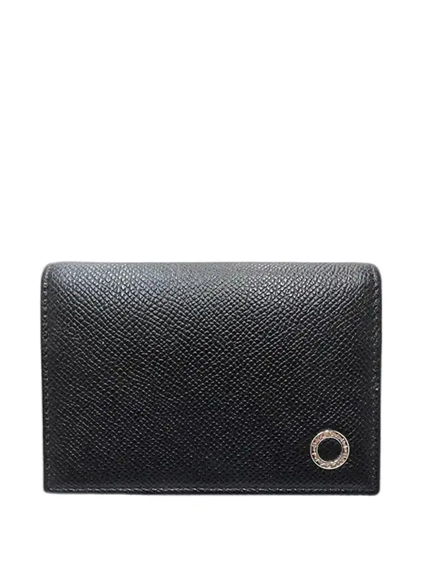 BVLGARI 2000-2026 Grained Calfskin Business Card Holder - Black