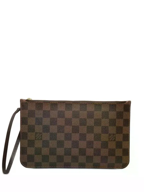 LOUIS VUITTON Damier Ebene Neverfull Pochette Pouch