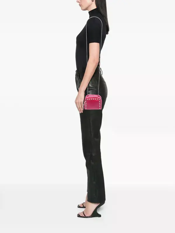 Valentino Garavani Rockstud Double Zip Chain Crossbody Bag