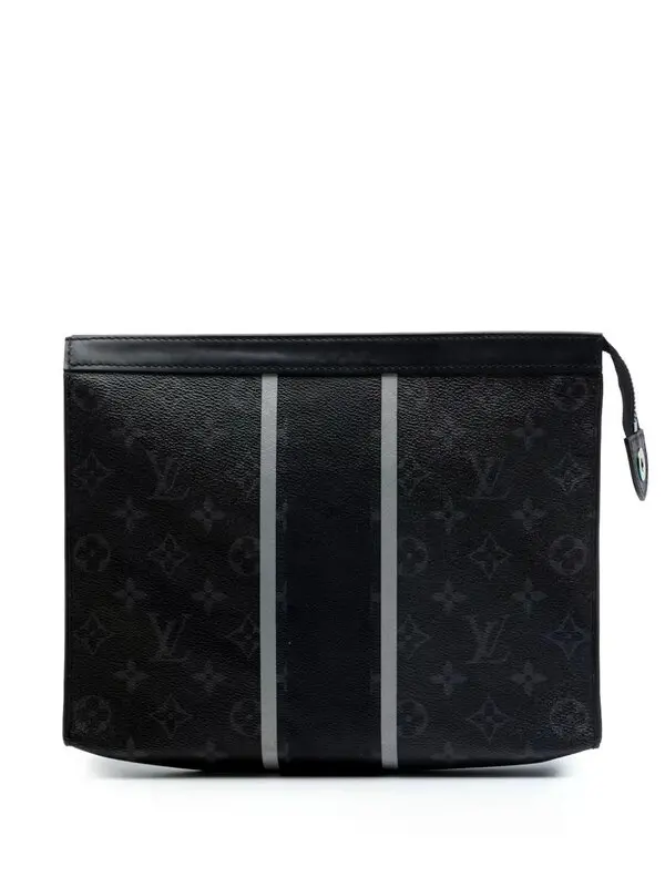 LOUIS VUITTON Monogram Eclipse Pochette Voyage Mm Clutch Bag