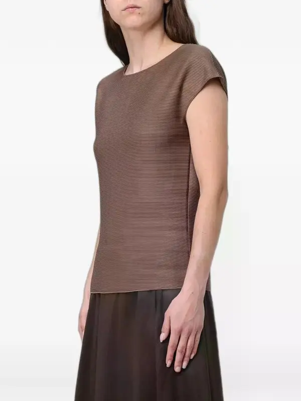 Max Mara Ribbed Knit Short-sleeved T-shirt