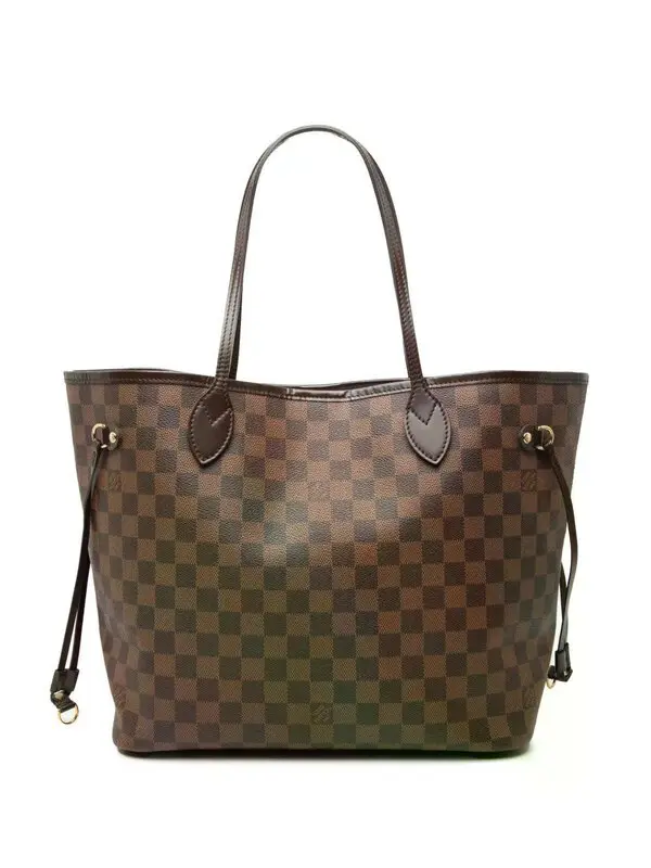 LOUIS VUITTON Damier Ebene Neverfull Mm Tote Bag