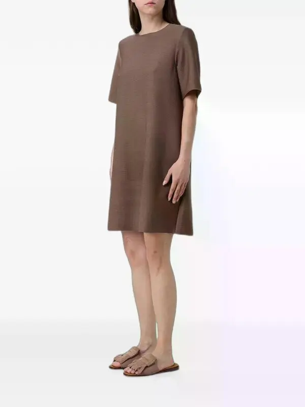 Max Mara Crêpe T-shirt Mini Dress - Brown