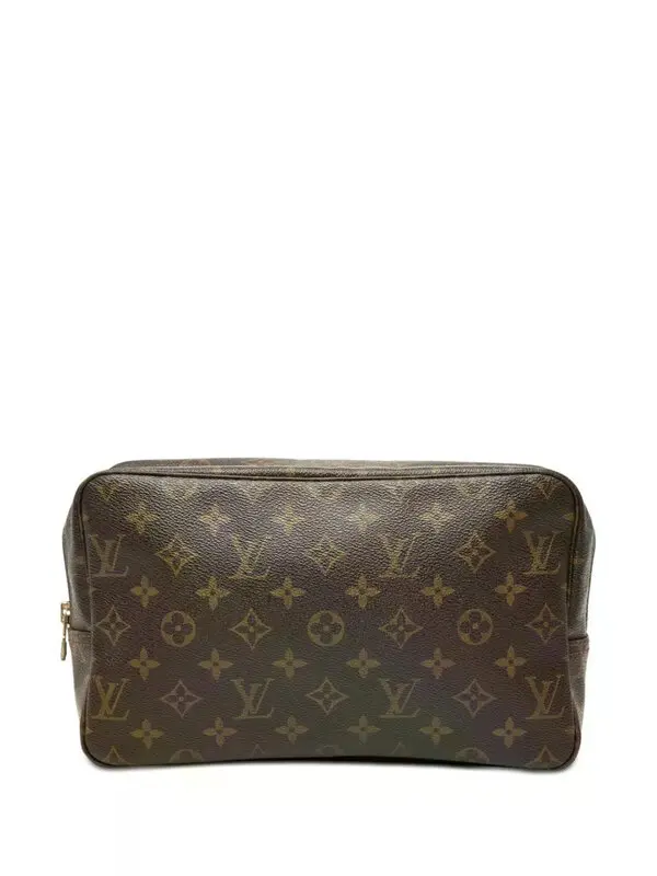 LOUIS VUITTON Monogram Trousse Toilette 28 Clutch Bag - Brown