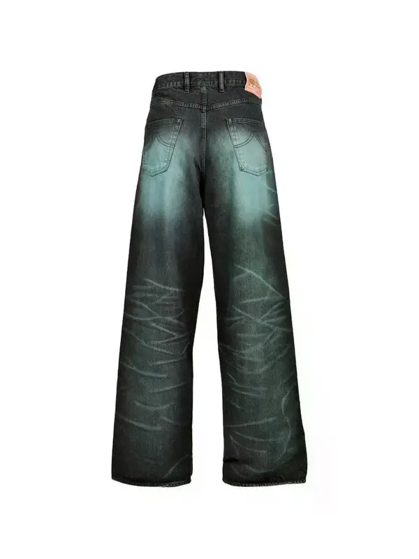 Kenzo Faded-effect Wide-leg Jeans